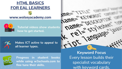 HTML Basics for EAL Learners – Lesson 5 - Images | Teaching Resources