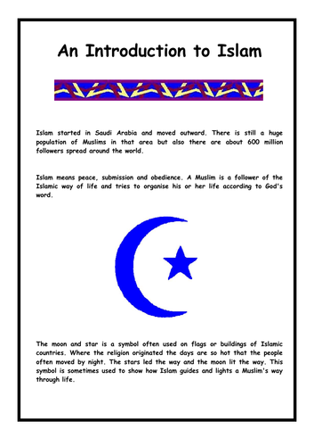 An Introduction to Islam - 4-page booklet | Teaching Resources