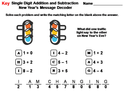Subtraction Double Digit Subtraction New Year's Math Maze | Teaching