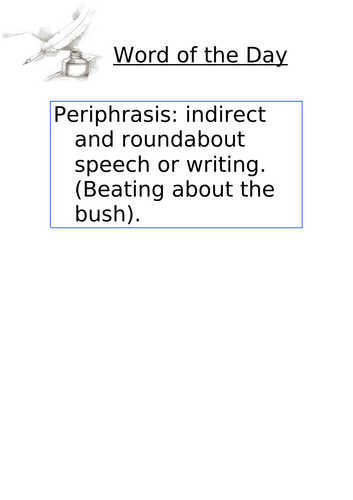 Word of the Day Starters | Teaching Resources