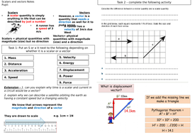 AQA GCSE Vectors and Scalars | Teaching Resources