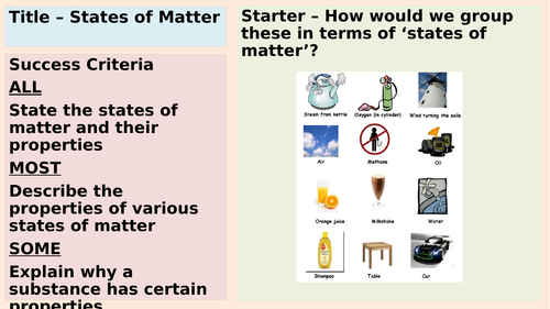 AQA states of matter and Stearic acid practical | Teaching Resources