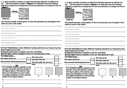 AQA states of matter and Stearic acid practical | Teaching Resources