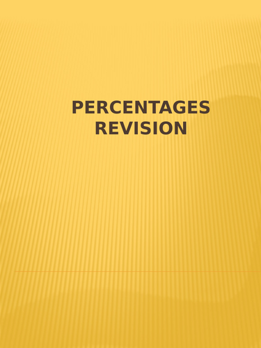 KS3/GCSE Maths Foundation Percentages Exam Practice and.. Revision ...