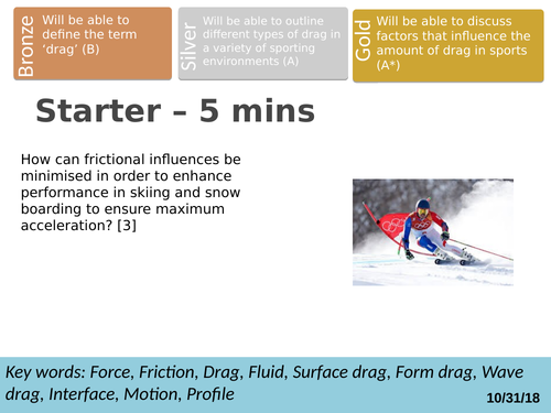 IB SEHS Sports Exercise Health Science AHL Topic 10 Drag and factors ...