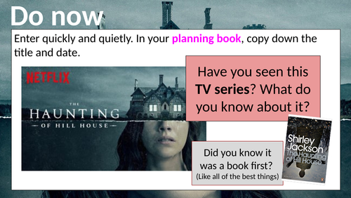 English Language Paper 1 - The Haunting of Hill House | Teaching Resources