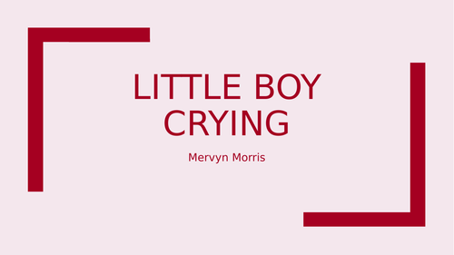 Little Boy Crying | Teaching Resources