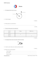 GCSE Chemistry - Atoms - Worksheet | Teaching Resources
