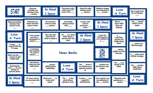 News Media Legal Size Text Board Game | Teaching Resources