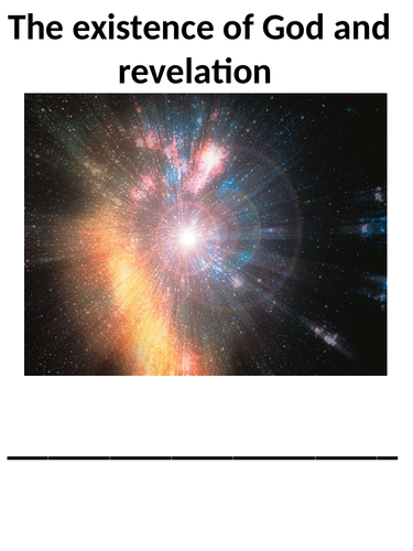 GCSE The existence of God and revelation | Teaching Resources