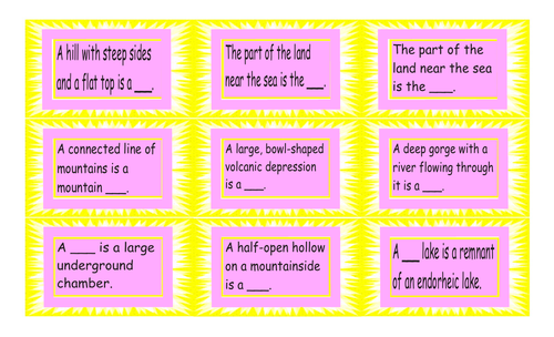 Geology and Planet Earth Legal Size Text Card Game | Teaching Resources