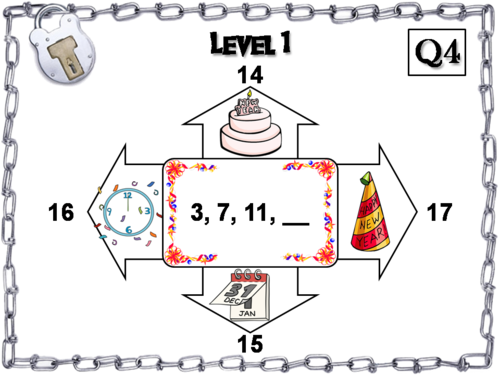 Skip Counting by 2, 3, 4, 5, 10 Game: New Year's Escape Room Math ...
