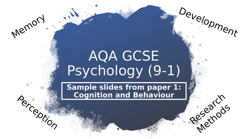 AQA GCSE Psychology FREE SAMPLE SLIDES Papers 1 & 2 (Modules available ...