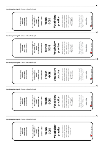 French GCSE vocabulary booklet for AQA THEME 3 (HIGHER) | Teaching ...
