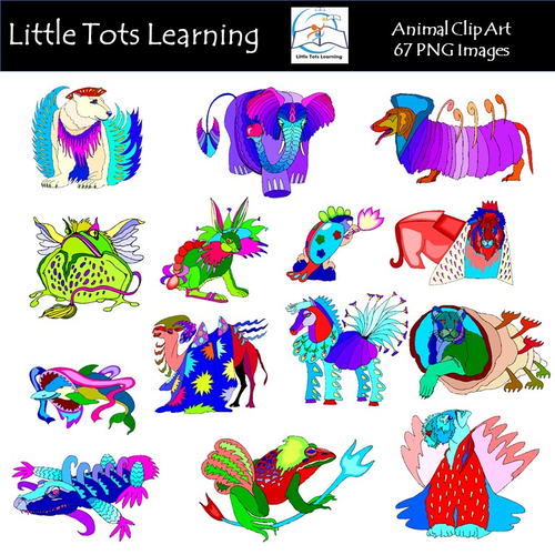 Colorful Animal Clipart, Otomi Clipart , Otomi Animals, Mexican Clipart ...