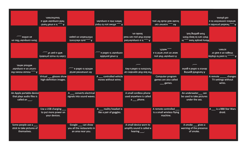 Technology and Gadgets Legal Size Text Checkers Game | Teaching Resources