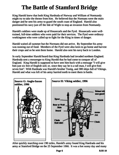 Battle of Stamford Bridge, 1066 | Teaching Resources