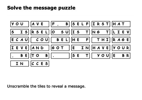 Solve the message puzzle from Louis Riel | Teaching Resources