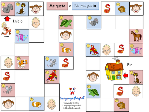 Spanish Pets & Opinions Board Game | Teaching Resources