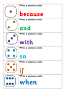 Conjunction dice game | Teaching Resources
