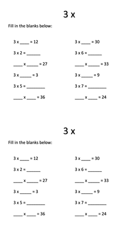3x Activities | Teaching Resources