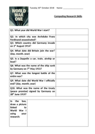 Topic / History / ICT / Computing: World War I Research Activity ...