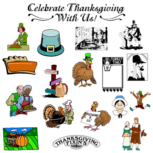 Thanksgiving Clip Art BUNDLE |Turkeys | Pilgrims | Pilgrim Hats ...