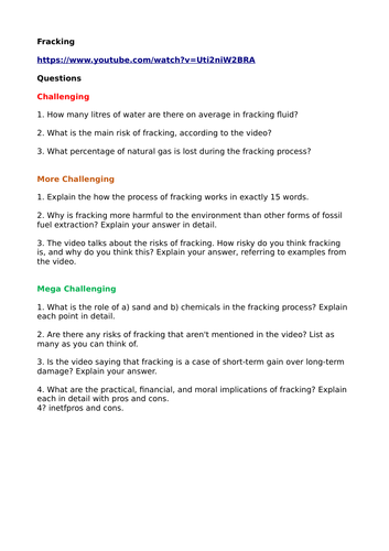 Fracking | Teaching Resources