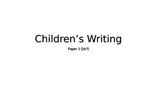 A Level English Language - Children's Writing SOW | Teaching Resources