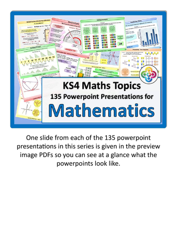 Maths Topics GCSE | Teaching Resources