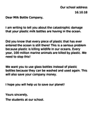 A Persusasive Letter About Plastic Pollution | Teaching Resources