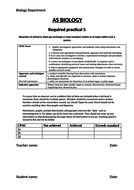 NEW AQA A Level Biology: ALL Required Practical sheets/Lab book ready ...