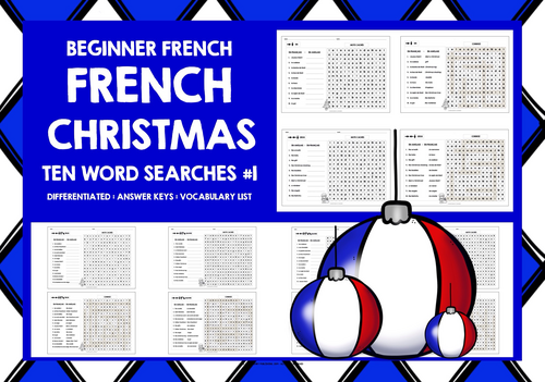 FRENCH CHRISTMAS WORD SEARCHES #1 | Teaching Resources