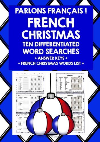 FRENCH CHRISTMAS WORD SEARCHES #1 | Teaching Resources