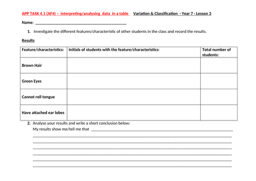 KS3 Unit 8B Biology - Classification - WORKSHEETS ONLY (reproduction ...