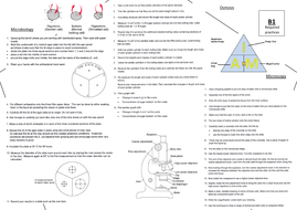 AQA GCSE Biology (9-1) B1 Triple Science Revision Summary Sheets | Teaching Resources