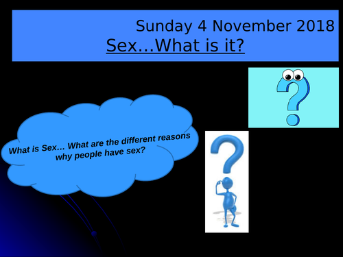 Sex and relationships | Teaching Resources