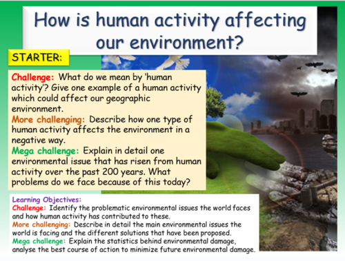 Geography - Human Effects On Environment | Teaching Resources