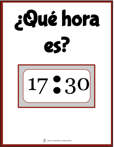 Spanish - Telling time task cards | Teaching Resources