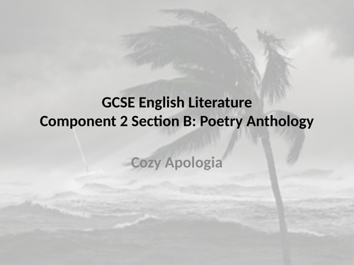 WJEC/EDUQAS GCSE Poetry Anthology | Teaching Resources WJEC/EDUQAS GCSE Poetry Anthology | Teaching Resources