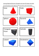 3D shape sorting activity | Teaching Resources