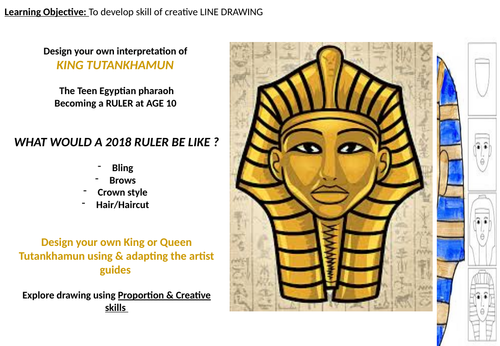 Ancient Egypt - King Tut Drawing Task -Differentiated Ability tasks ...