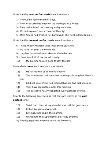 Simple, Progressive and Perfect Tenses | Teaching Resources