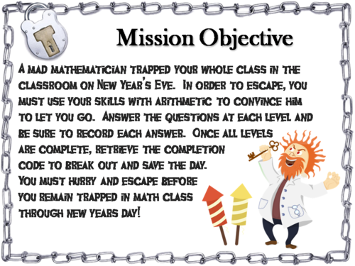 Multiplying and Dividing Integers Game: Escape Room New Year's Math ...