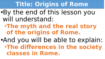 The Origins of Rome | Teaching Resources