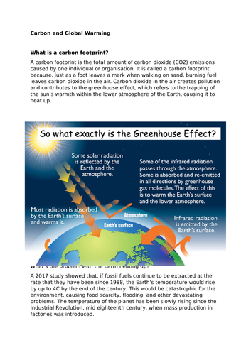 Carbon Emissions + The Greenhouse Effect | Teaching Resources