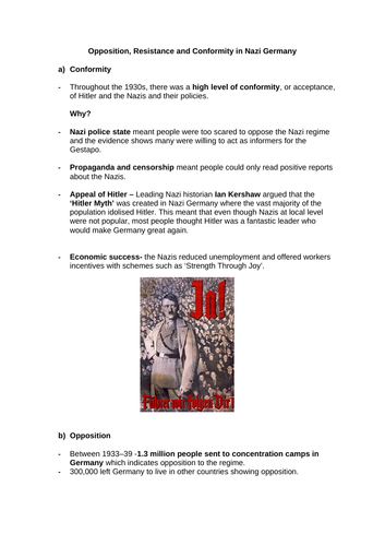 Edexcel 9-1 Weimar and Nazi Germany- Religion in Nazi Germany- Lesson ...