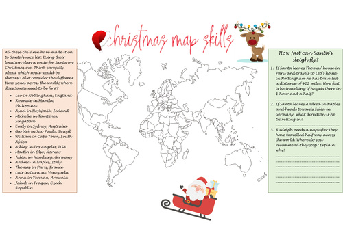 Christmas/Santa map skills | Teaching Resources