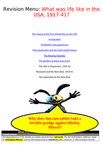 Revision Menu – USA 1917-41 – Roaring ‘20s and the New Deal (IGCSE ...