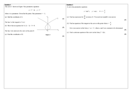 Parametric Equations Worksheet | Teaching Resources